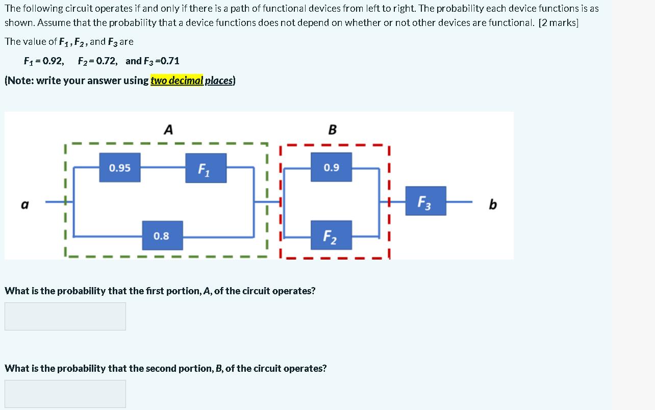 [Solved] The following circuit operates if and onl | SolutionInn