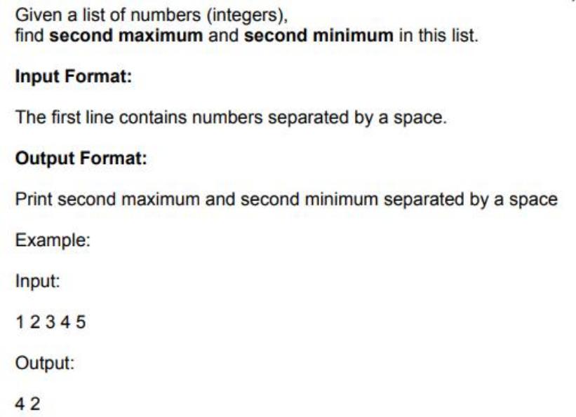 Solved Given A List Of Numbers integers Find Second Maximum And Second Min SolutionInn solved-given-a-list-of-numbers-integers-find-second-maximum-and-second-min-solutioninn