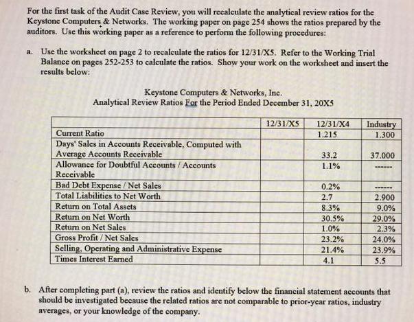 [Solved] For the first task of the Audit Case Revi | SolutionInn