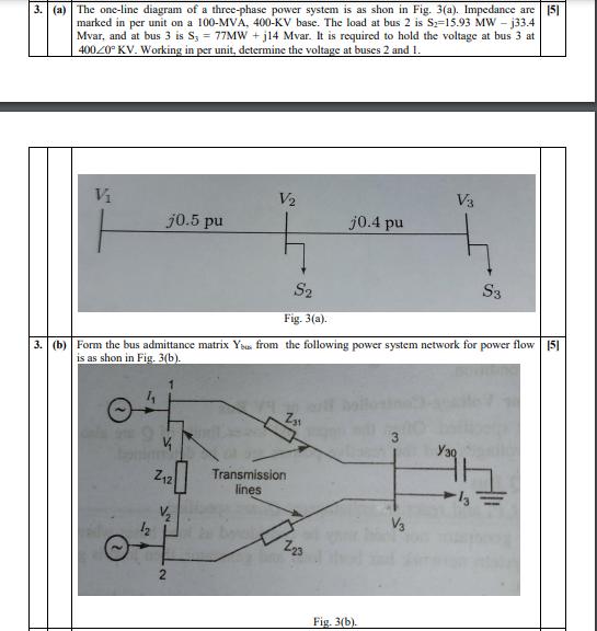 [Solved] 3. (a) The one-line diagram of a three-ph | SolutionInn