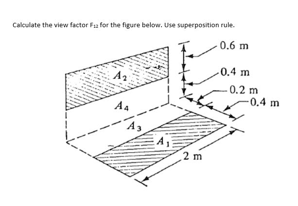 [Solved] Calculate the view factor F12 for the fig | SolutionInn