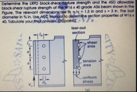 [Solved] Determine the LRFD block-shear rupture st | SolutionInn
