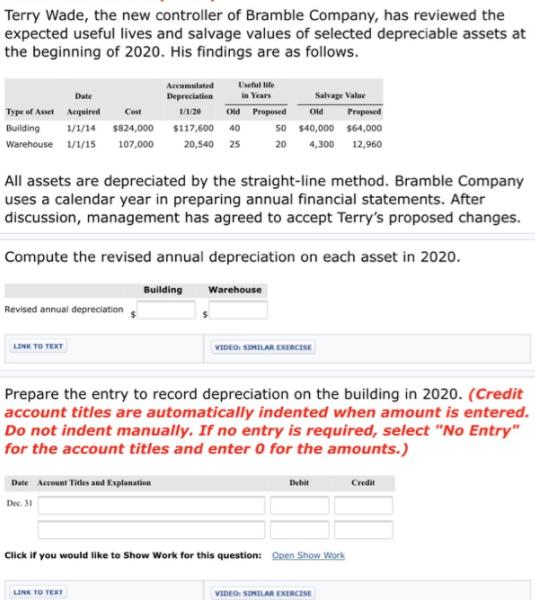 [Solved] Terry Wade, the new controller of Bramble | SolutionInn