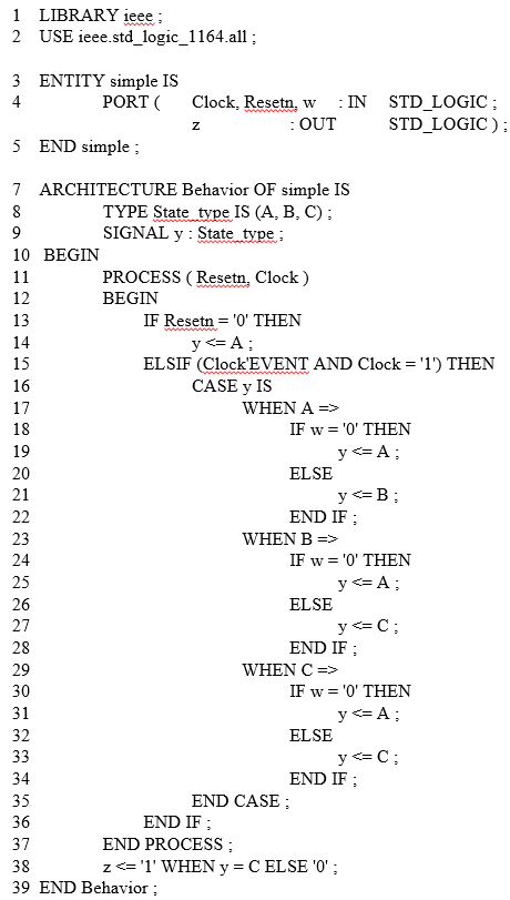 [Solved] Using behavioral VHDL, design a Moore-typ | SolutionInn