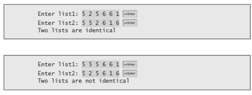 [Solved] The arrays listl and list2 are identical | SolutionInn