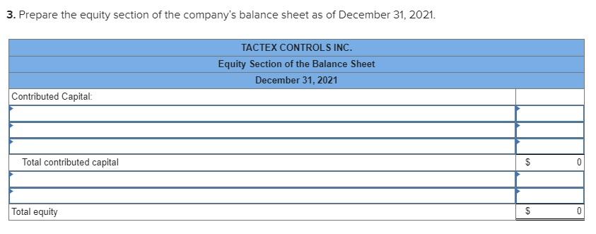 [solved] The Balance Sheet For Tactex Controls Inc Solutioninn