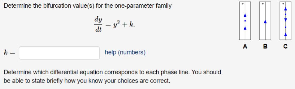 [Solved] Determine the bifurcation value(s) for th | SolutionInn