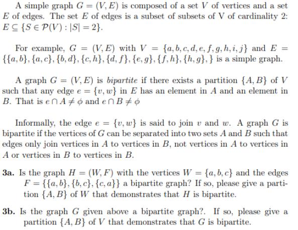 [Solved] A simple graph G = (V, E) is composed of | SolutionInn