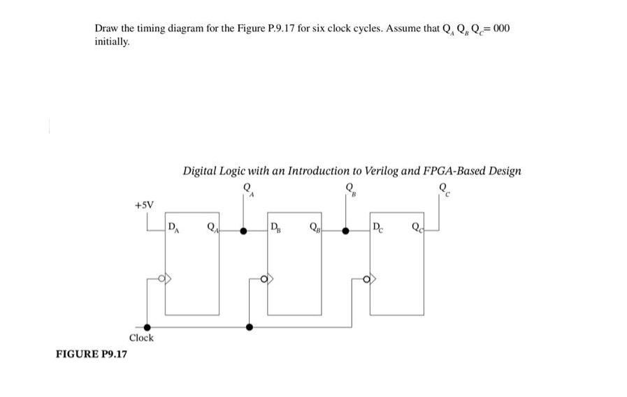 [Solved] Draw the timing diagram for the Figure P. | SolutionInn