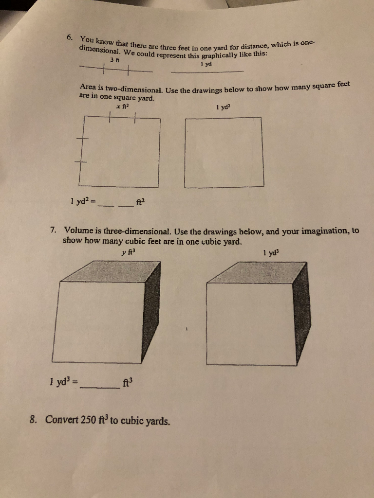 [Solved] 6. You know that there are three feet in | SolutionInn