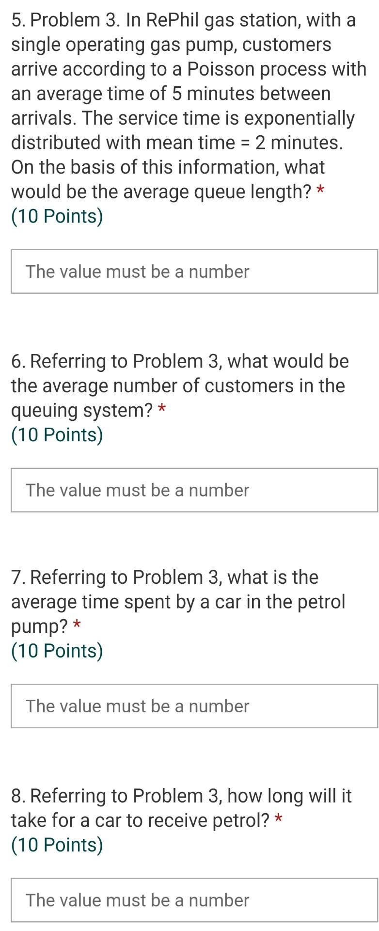 [Solved] In RePhil gas station, with a single oper | SolutionInn