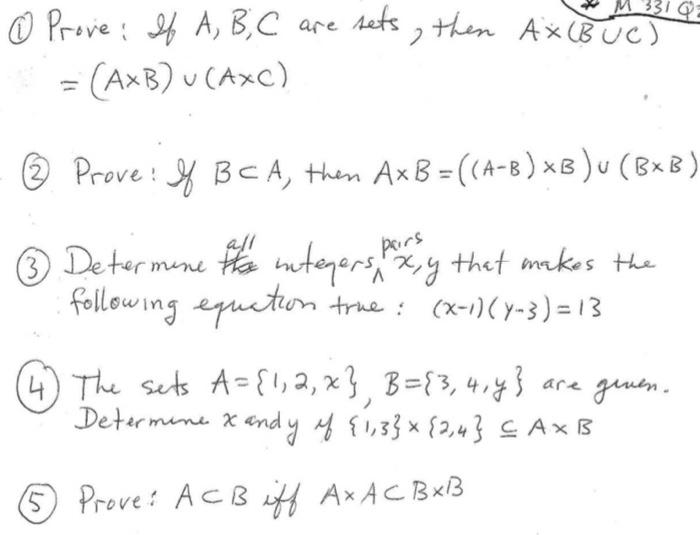 [Solved] Prove: If A, B, C are sets, then AX (BUC) | SolutionInn