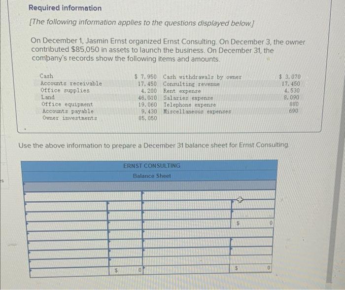 [Solved] On December 1, Jasmin Ernst organized Ern | SolutionInn