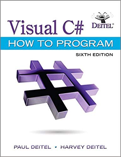 Visual C# How to Program - 6th edition | SolutionInn | Solutioninn.com