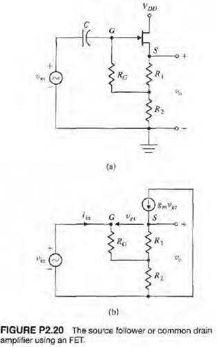 [Solved] The source follower amplifier provides lo | SolutionInn