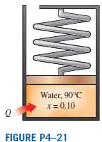 [Solved] 1-kg of water that is initially at 90oC w | SolutionInn