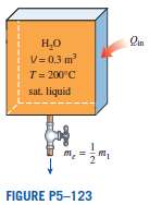[Solved] A 0.3-m3 rigid tank is filled with satura | SolutionInn