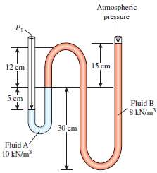 [Solved] Calculate the absolute pressure, P1, of t | SolutionInn