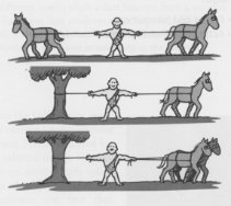 [Solved] The strong man can withstand the tension | SolutionInn