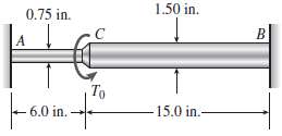 [Solved] A stepped shaft ACB having solid circular | SolutionInn