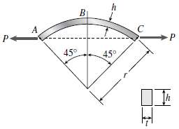 [Solved] A curved bar ABC having a circular axis ( | SolutionInn