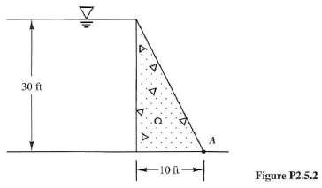 [Solved] A concrete dam with a triangular cross se | SolutionInn