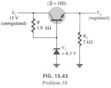 [Solved] Calculate the output voltage and Zener diode current in the regulator | SolutionInn