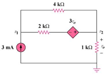 [Solved] For the circuit in Fig. 3.70, find v1 and | SolutionInn
