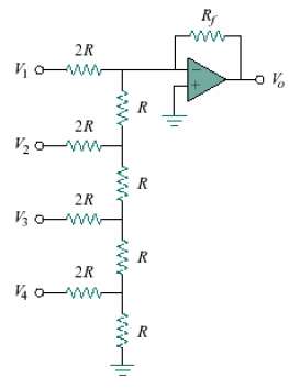 [Solved] A four-bit R-2R ladder DAC is presented i | SolutionInn