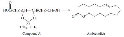 [Solved] Ambrettolide is obtained from hibiscus an | SolutionInn