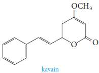 [Solved] The structure of kavain, a natural relaxa | SolutionInn