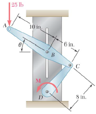 [Solved] The pin at B is attached to member ABC an | SolutionInn