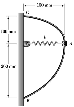 [Solved] A 500-g collar can slide without friction | SolutionInn