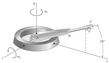 [Solved] At the instant shown, the robotic arm ABC | SolutionInn