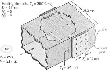 [Solved] An air duct heater consists of an aligned | SolutionInn