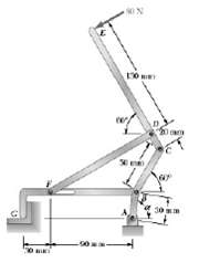 [Solved] The double toggle latching mechanism show | SolutionInn