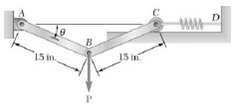 [Solved] A vertical force P is applied to the link | SolutionInn