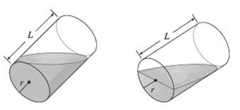 [Solved] A cylindrical glass of radius and height | SolutionInn