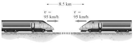 [Solved] Two locomotives approach each other on parallel tracks. Each has a spe | SolutionInn