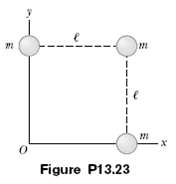 [Solved] Three objects of equal mass are located a | SolutionInn