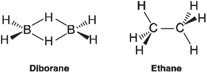[Solved] At first glance, the structure of diboran | SolutionInn
