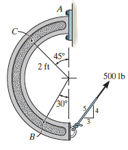 [Solved] Determine the resultant internal loadings | SolutionInn