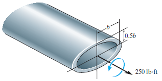 [Solved] The steel tube has an elliptical cross se | SolutionInn