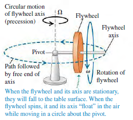 [Solved] A gyroscope is precessing as in Fig. 10.3 | SolutionInn