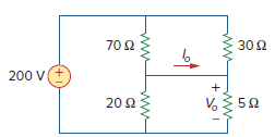 [Solved] Calculate V o and I o in the circuit of F | SolutionInn