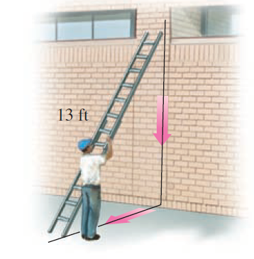 [Solved] A 13-foot ladder is leaning against a ver | SolutionInn