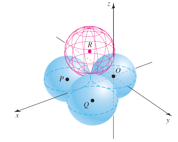 [Solved] Imagine three unit spheres (radius equal | SolutionInn