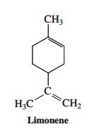 [Solved] The structure of the terpene limonene is | SolutionInn