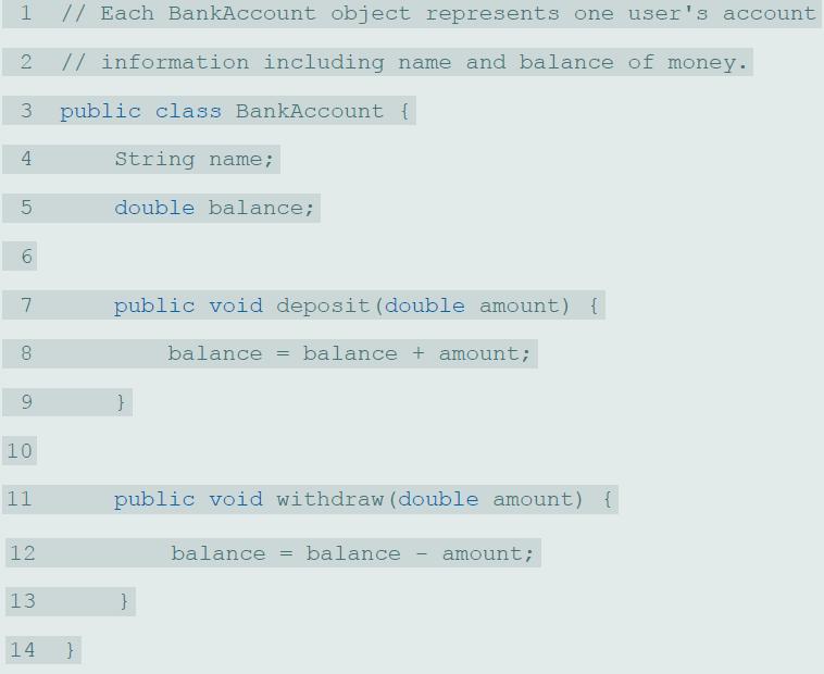 [Solved] Add a transfer method to the BankAccount | SolutionInn