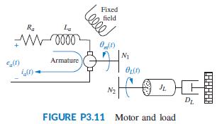[Solved] Given the dc servomotor and load shown in Figure P3.11, represent the | SolutionInn